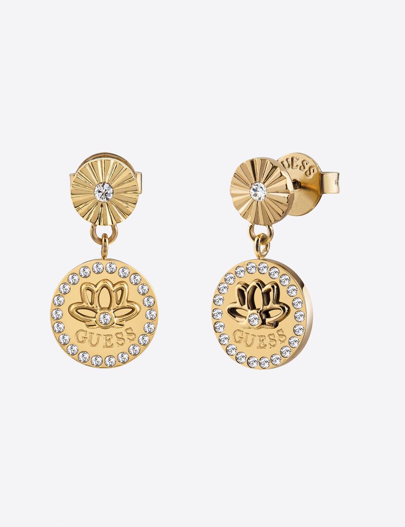 Shop GUESS Online 20Mm Pendant Lotus Yellow Gold