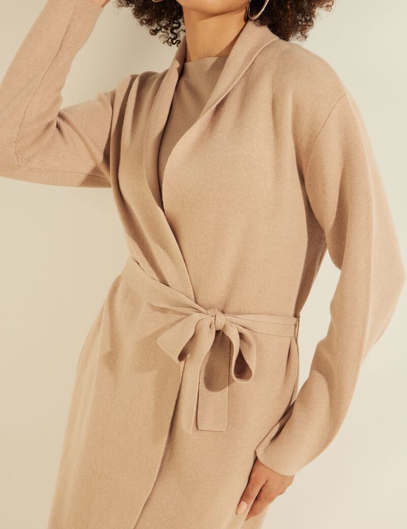 Shop GUESS Online Cachemere Blend Belted Cardigan