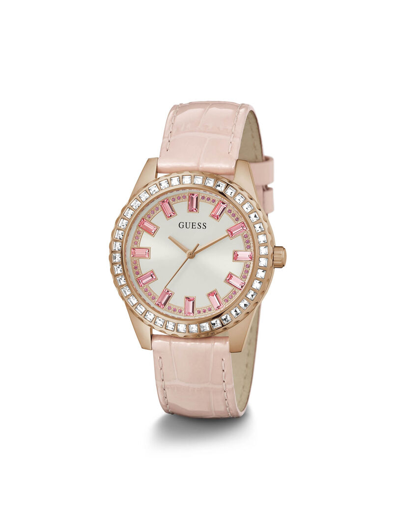 Shop GUESS Online Pink Rhinestone Watch