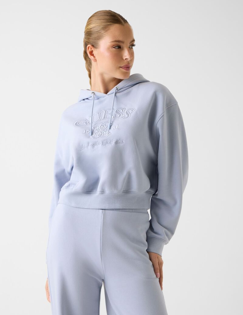 Shop GUESS Embroidered logo sweatshirt, Blue | GUESS UAE