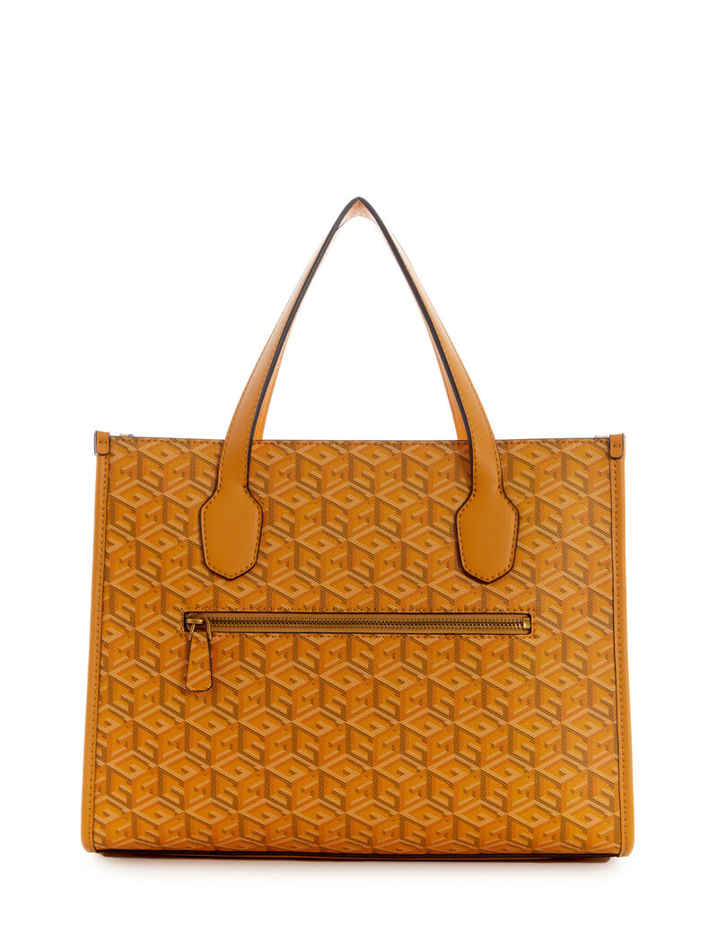 Shop GUESS Silvana G Cube Logo Handbag, Orange | GUESS UAE