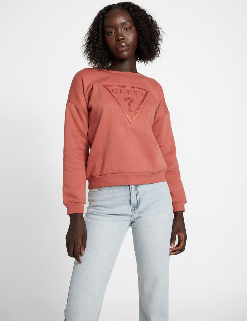 Shop GUESS Logo Sweatshirt, Red | GUESS UAE