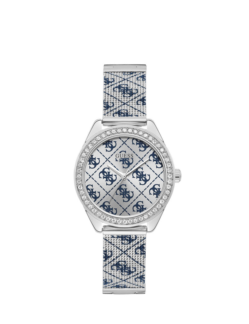 Shop GUESS Silver Logo Watch, Beige | GUESS UAE