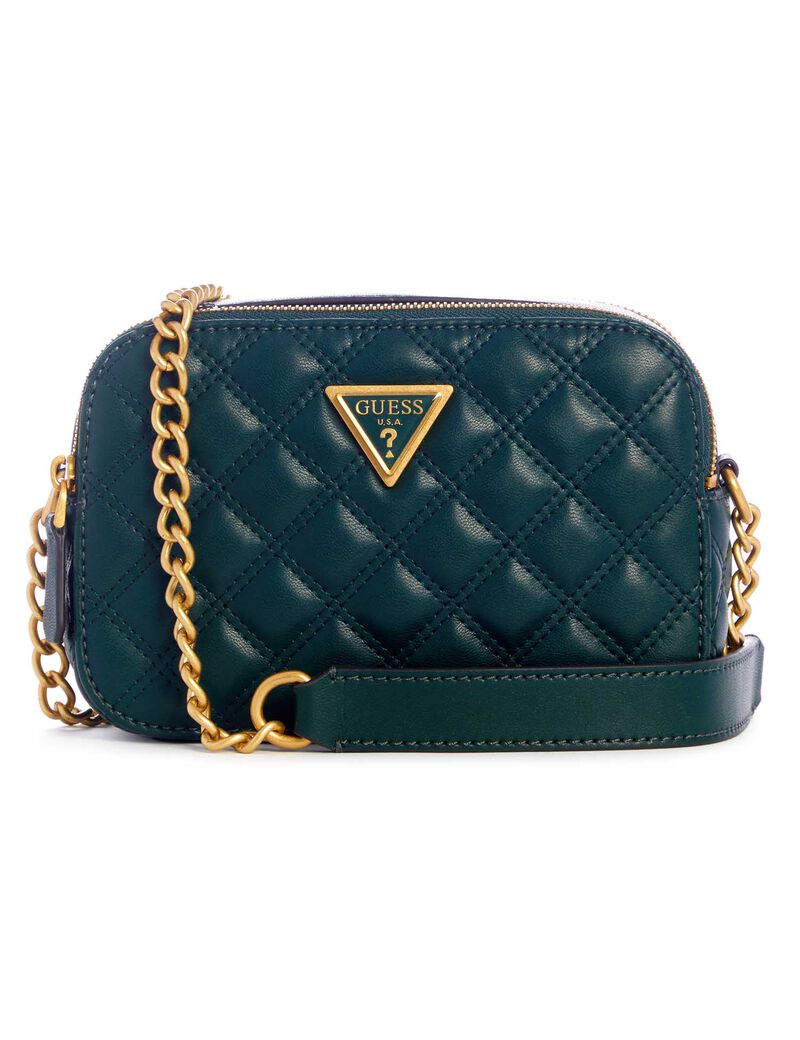 Shop GUESS Giully quilted mini crossbody, Green | GUESS UAE