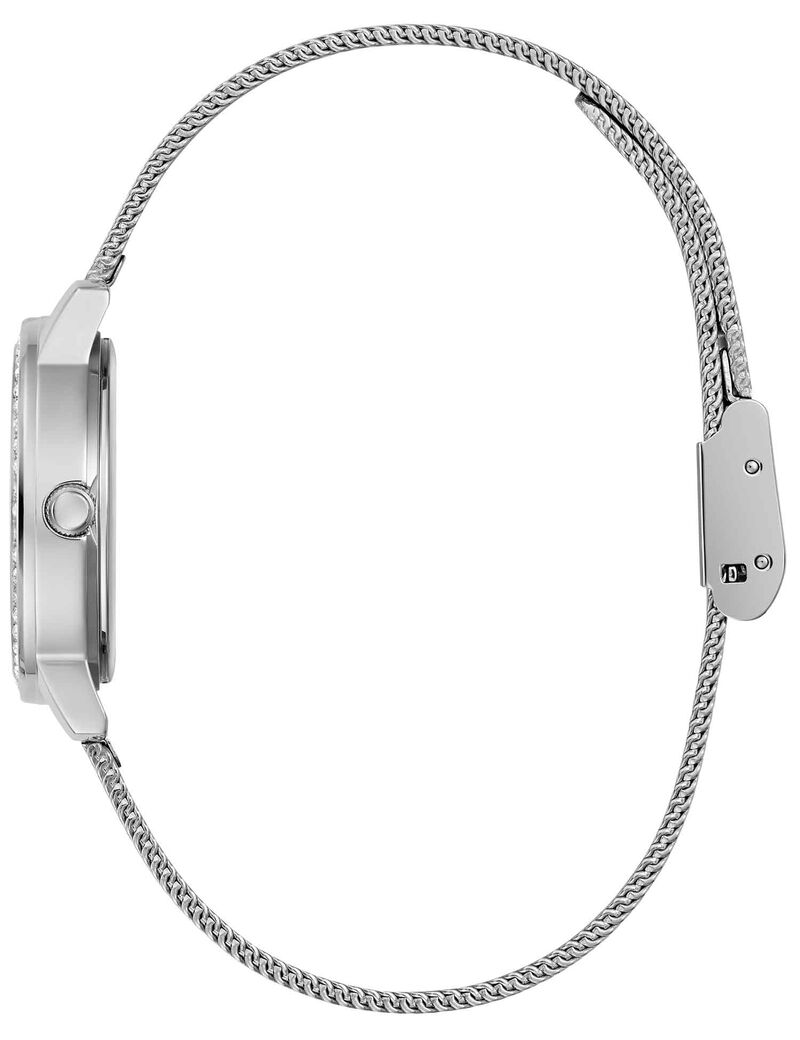 Shop GUESS Silver-tone Mesh Analog Watch, Silver | GUESS UAE