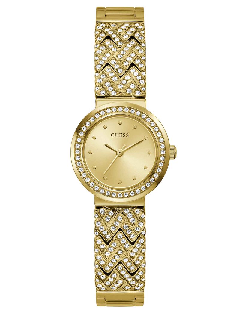 Shop GUESS Gold-Tone Analog Watch, Gold | GUESS UAE