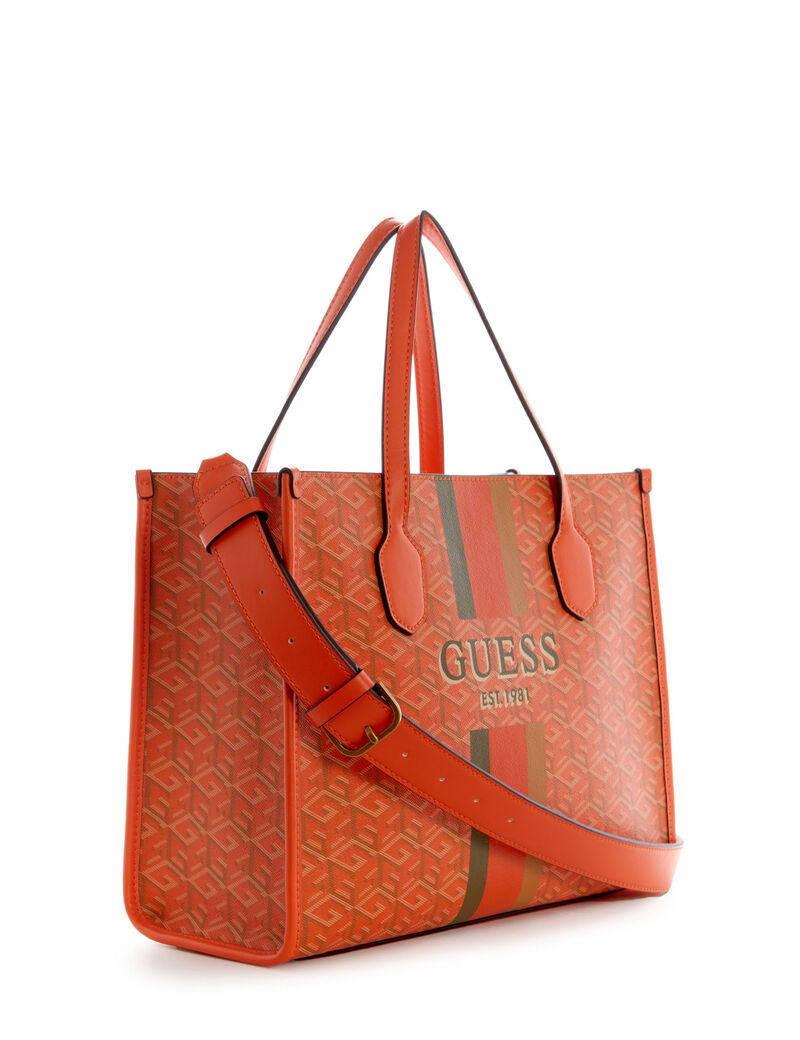 Shop GUESS Online Silvana G Cube Logo Handbag