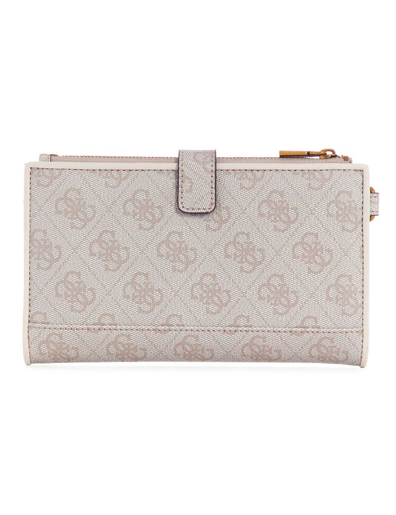 Shop GUESS Izzy Slg Double Zip Organizer, White | GUESS UAE
