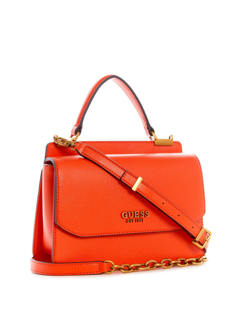 Shop GUESS Kristle Top Handle Crossbody, Orange | GUESS UAE