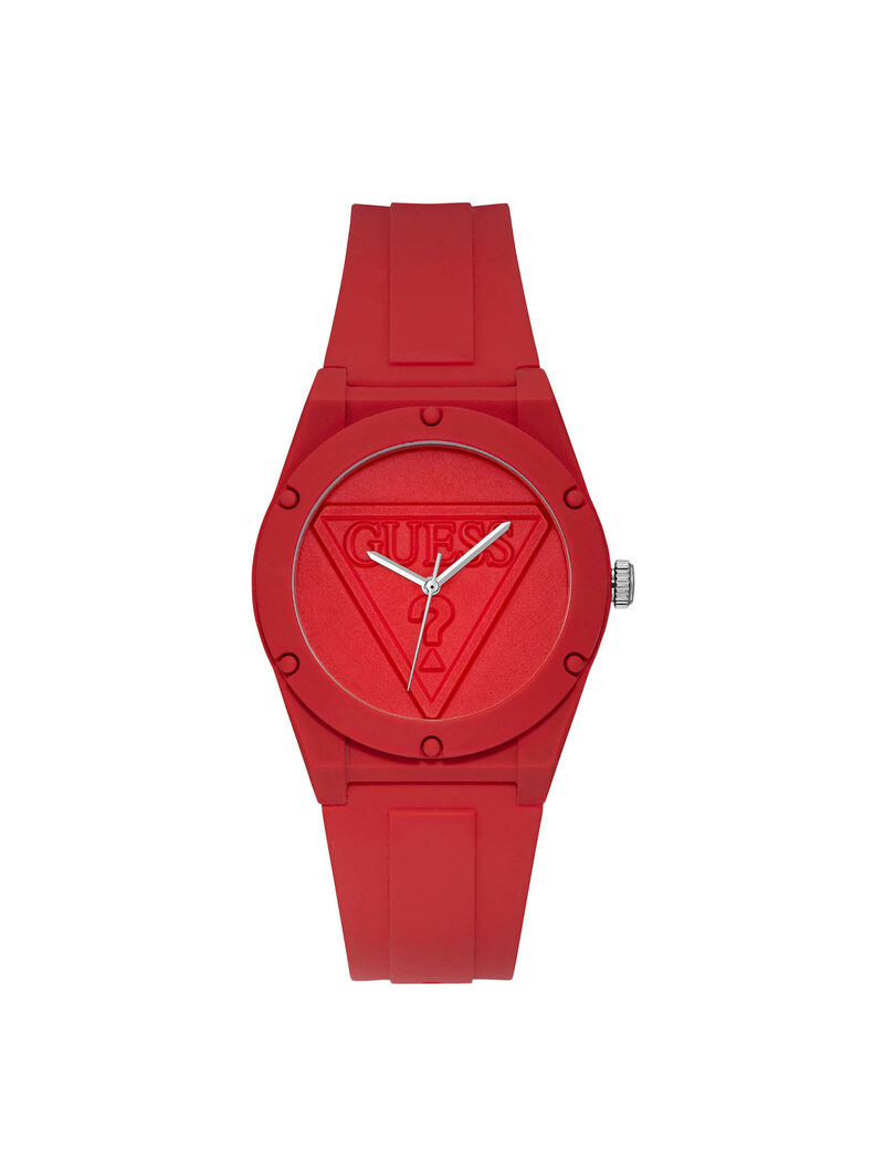 Shop GUESS Red Logo Analog Watch, Red | GUESS UAE