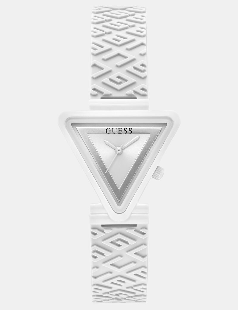 Shop GUESS Logo analogue watch, White | GUESS UAE